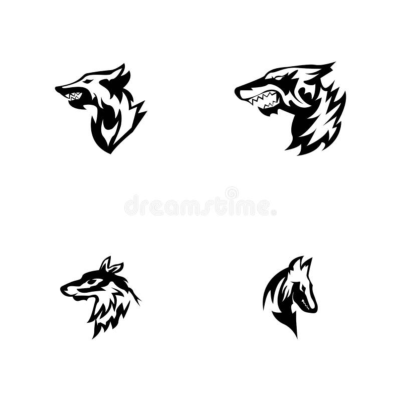Wolf Icon and Symbol Vector Illustration Stock Vector - Illustration of ...