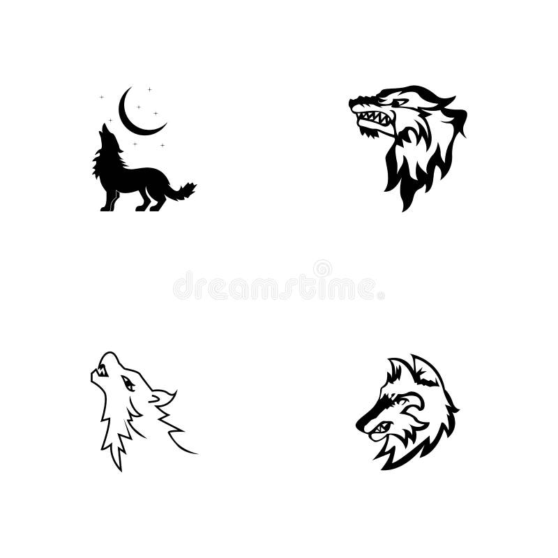 Wolf Icon and Symbol Vector Illustration Stock Illustration ...