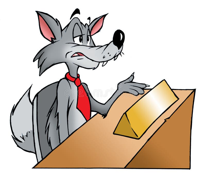 Wolf interview stock vector. Illustration of worker, explain - 6716173