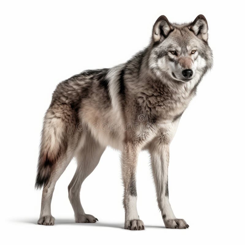 Wolf Isolated on White Background Image Generative AI Stock ...