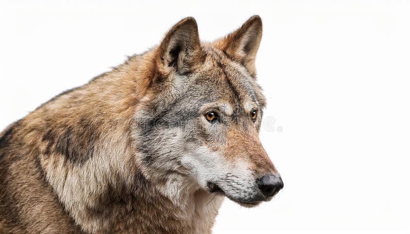 Wolf Isolated on a White Background, Ultra Realistic. Stock ...