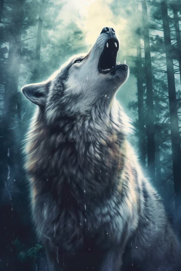 Wolf Skull Open Mouth