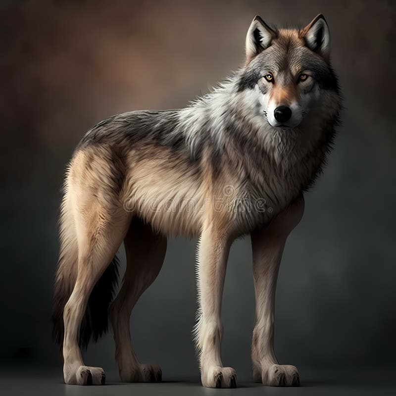 Wolf Jumping High. Generative AI Stock Illustration - Illustration of ...