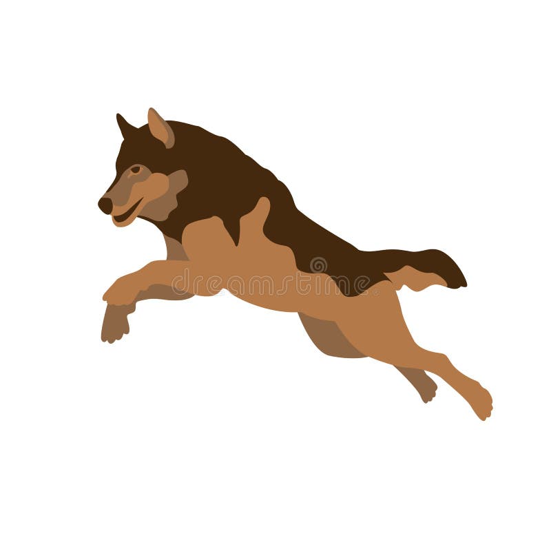 Wolf Jumping Drawing