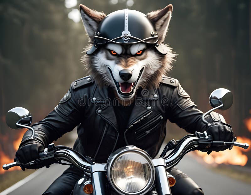 Wolf Motorcycle Stock Illustrations – 1,001 Wolf Motorcycle Stock ...