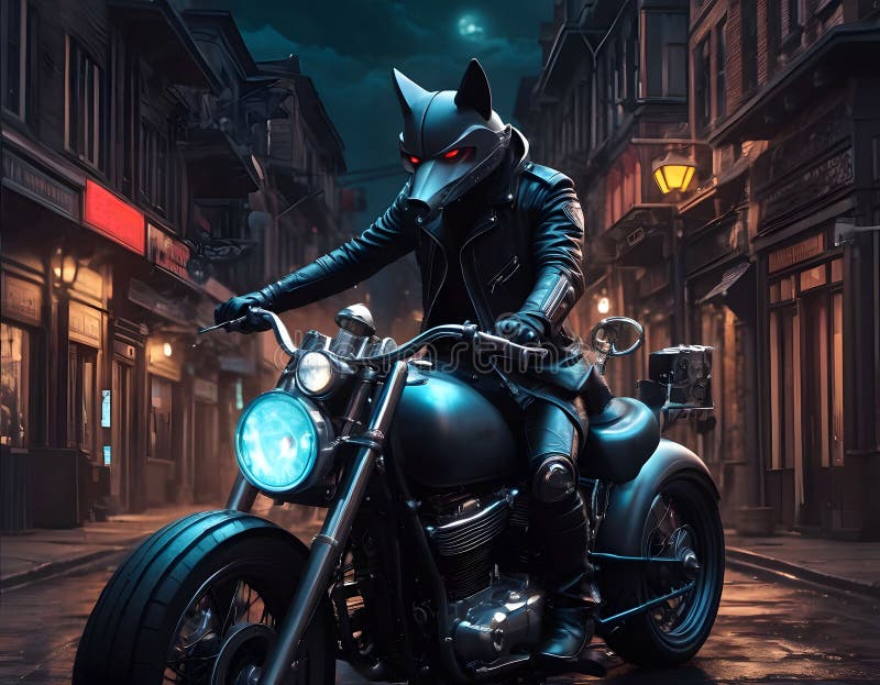 Wolf Motorcycle Stock Illustrations – 1,004 Wolf Motorcycle Stock ...