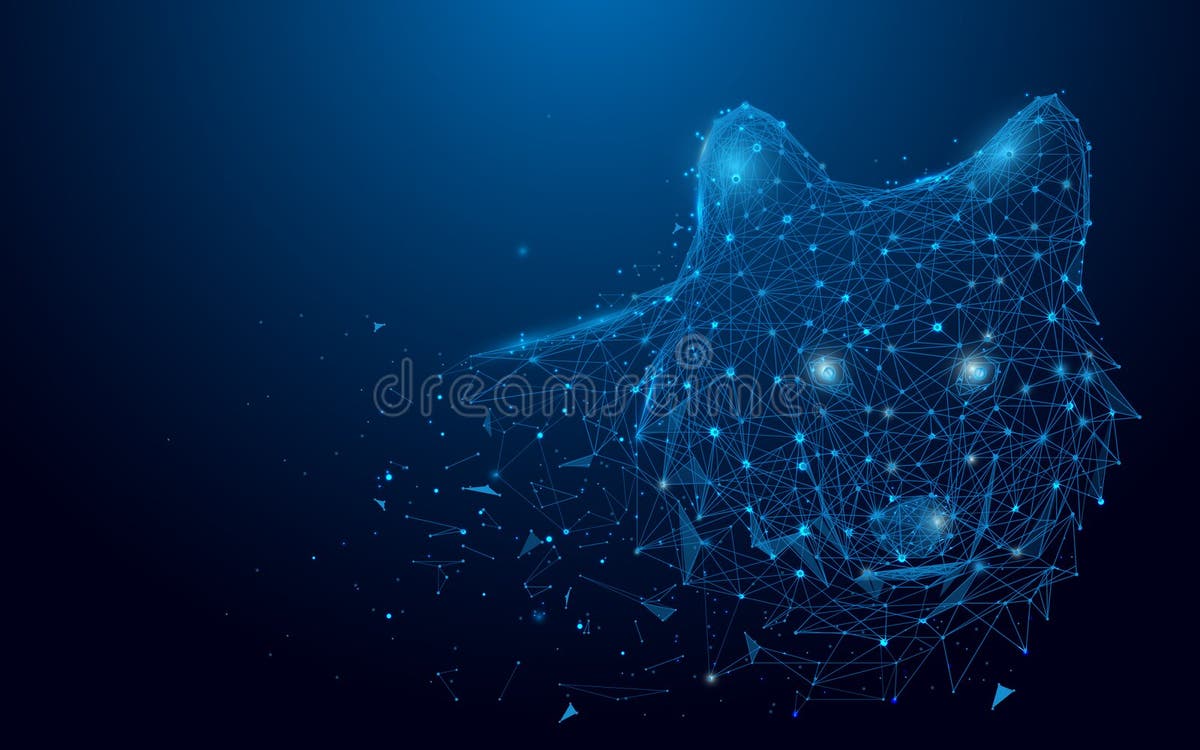 Low Poly Wireframe Dog Stock Illustrations – 166 Low Poly Wireframe Dog ...