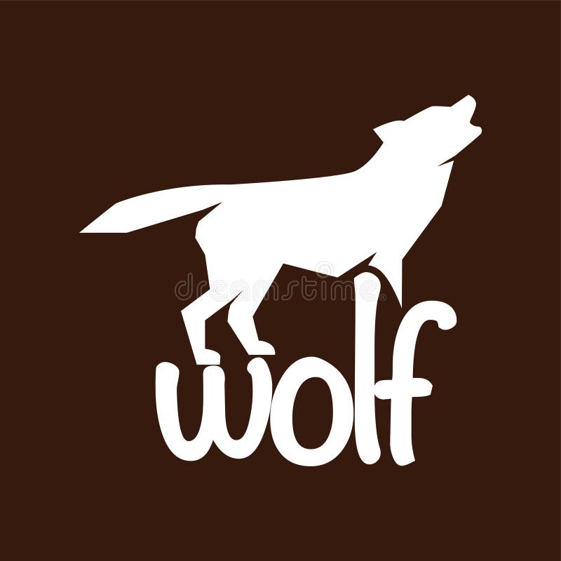 Wolf Logo Text Template stock vector. Illustration of logotype - 159057117