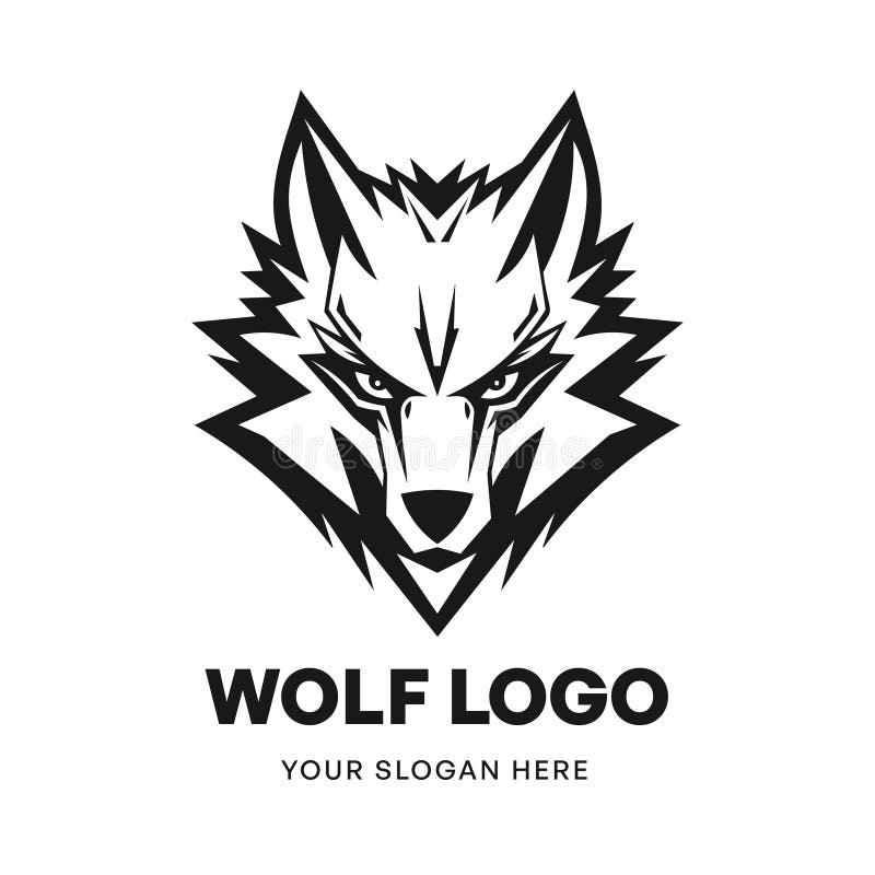 Wolf Logo Vector Template Emblem Symbol. Head Icon Design Isolated on ...