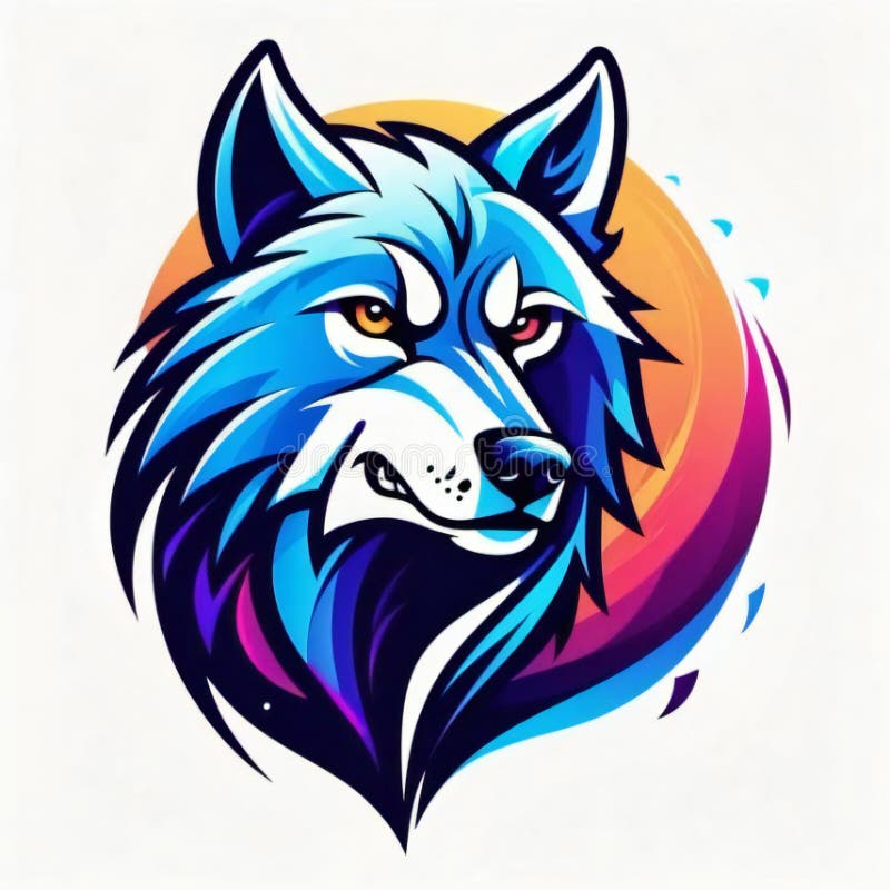 Wolf Logo, Wolf Mascot, Wolf Illustration Yellow and Black Stock ...