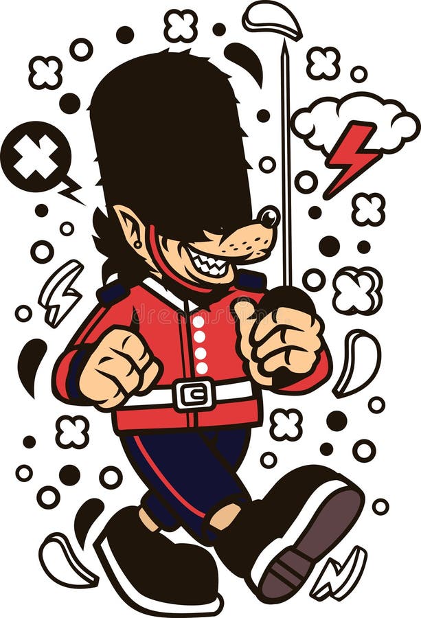 Wolf London Guard stock illustration. Illustration of face - 323150693