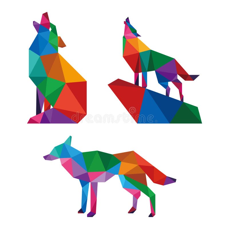 WOLF HEAD with POLYGONAL GEOMETRIC STYLE Stock Vector - Illustration of ...