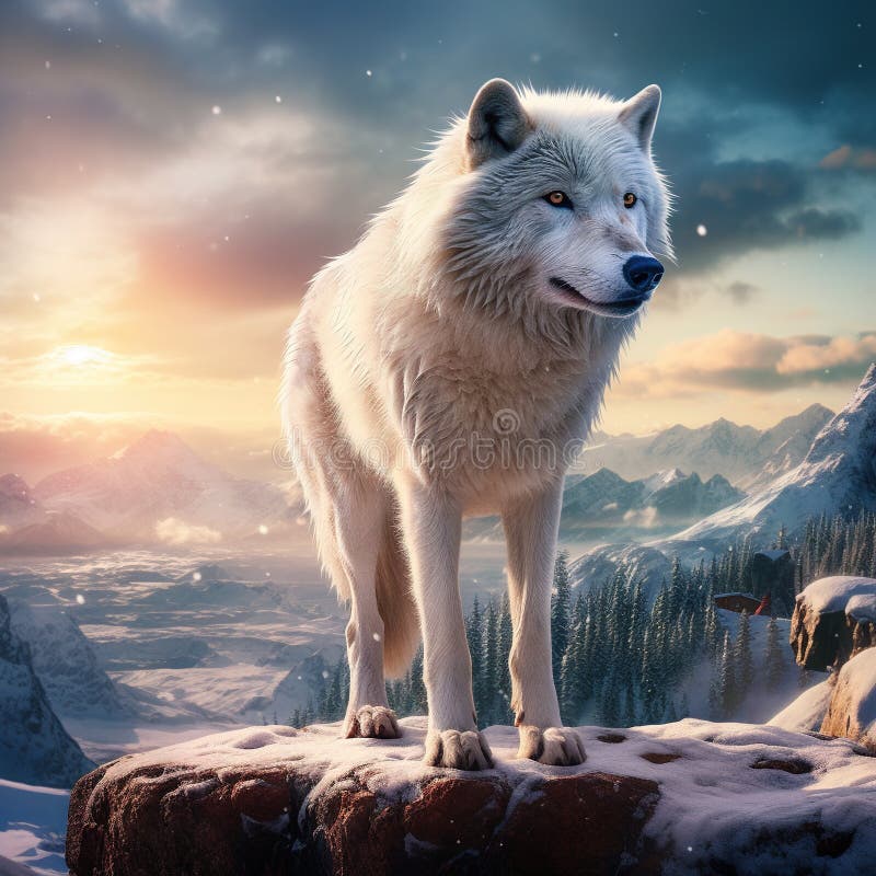 Ai Generated Illustration Wildlife Concept of Wolf Stock Illustration ...