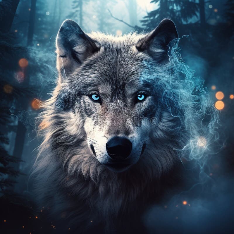 Wolf stock illustration. Illustration of imagine, fantasy - 293683552