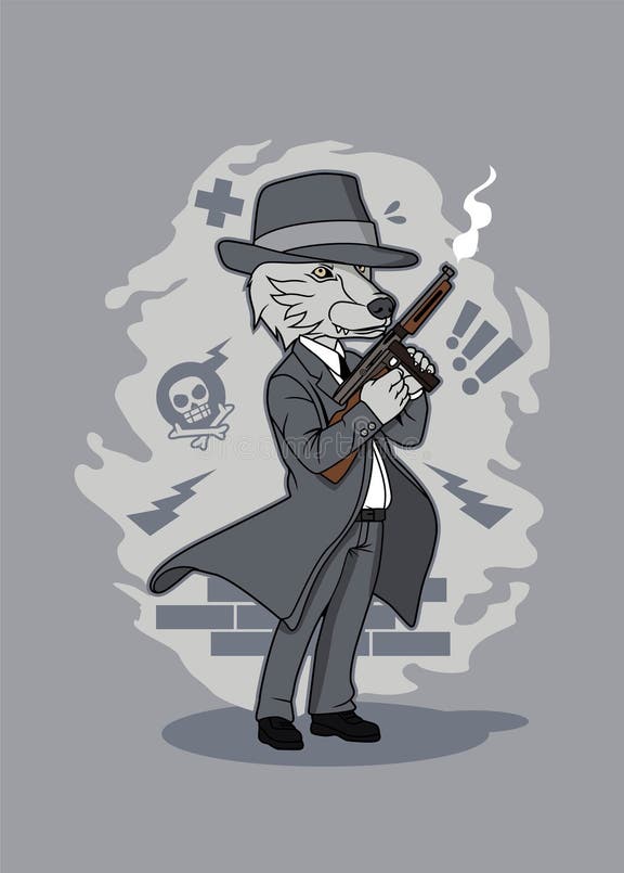 Vector Illustration of Wolf Mafia Stock Vector - Illustration of bosses ...