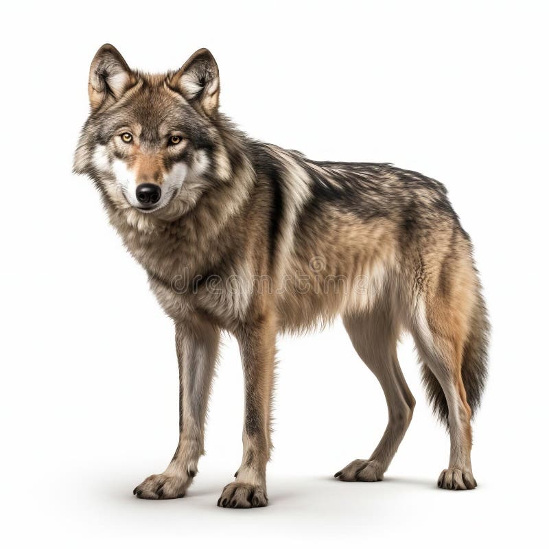 High-quality Full Back Angle View Image of a Wolf Stock Illustration ...