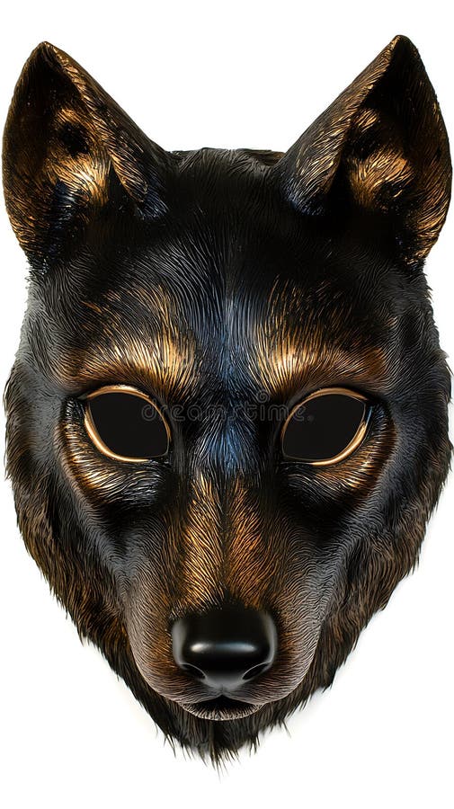 A Wolf Mask Featuring a Realistic Design with Carefully Detailed ...
