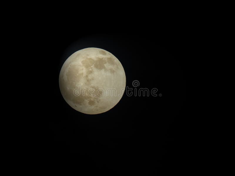 Wolf Moon / Full Moon As Seen on January 10 2020 Stock Image - Image of ...