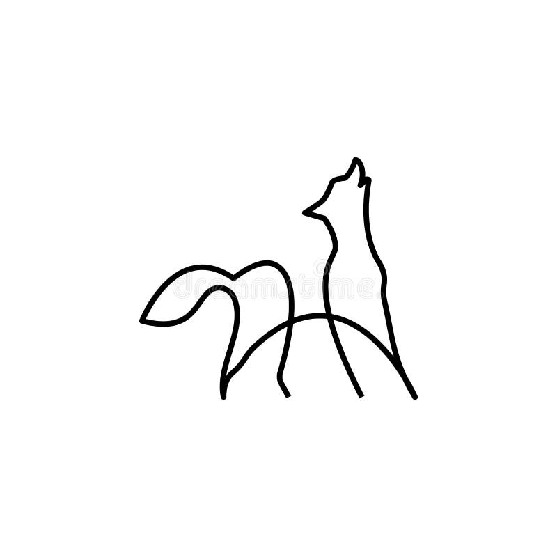 Wolf One Line Stock Illustrations – 553 Wolf One Line Stock ...