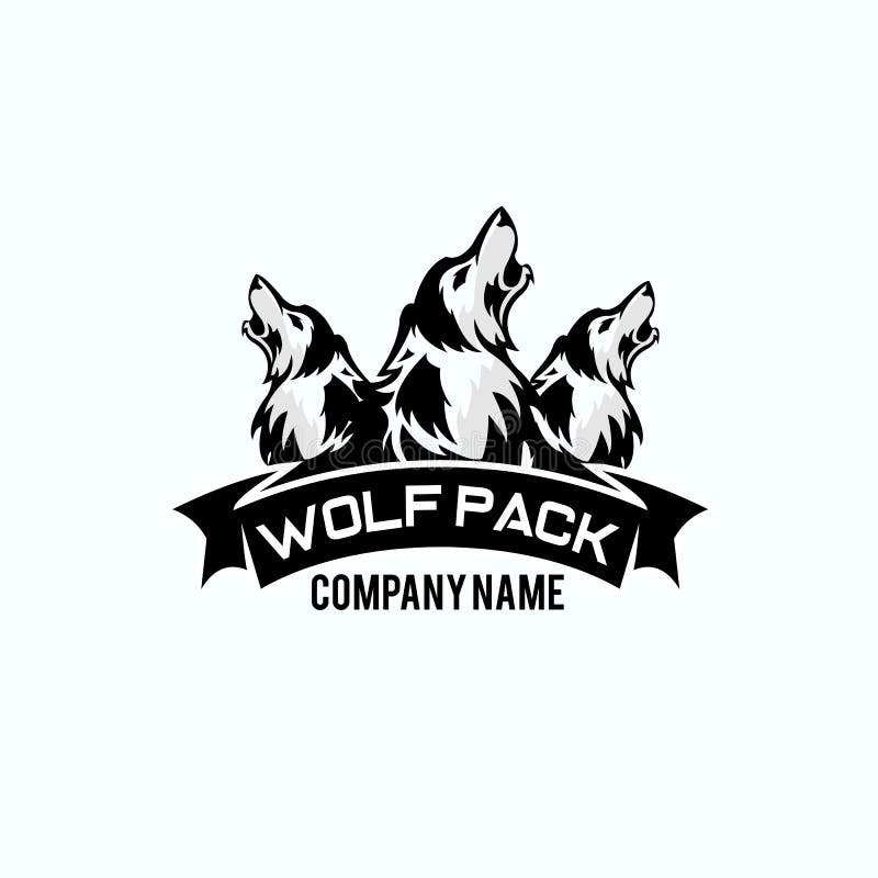 Wolf pack logo stock vector. Illustration of sign, identity - 222073215