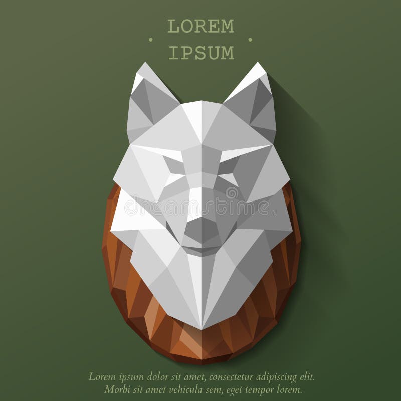 Wolf Low Poly Design Geometric, Vector Animal Illustration Face Logo ...