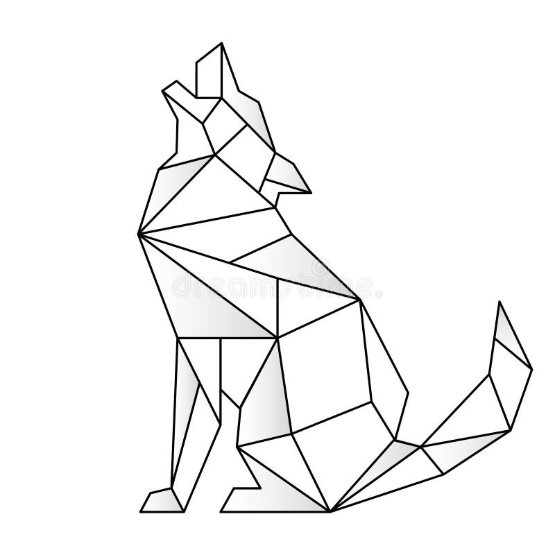 Wolf in Polygon Style. Low Poly Design in Triangles Stock Vector ...