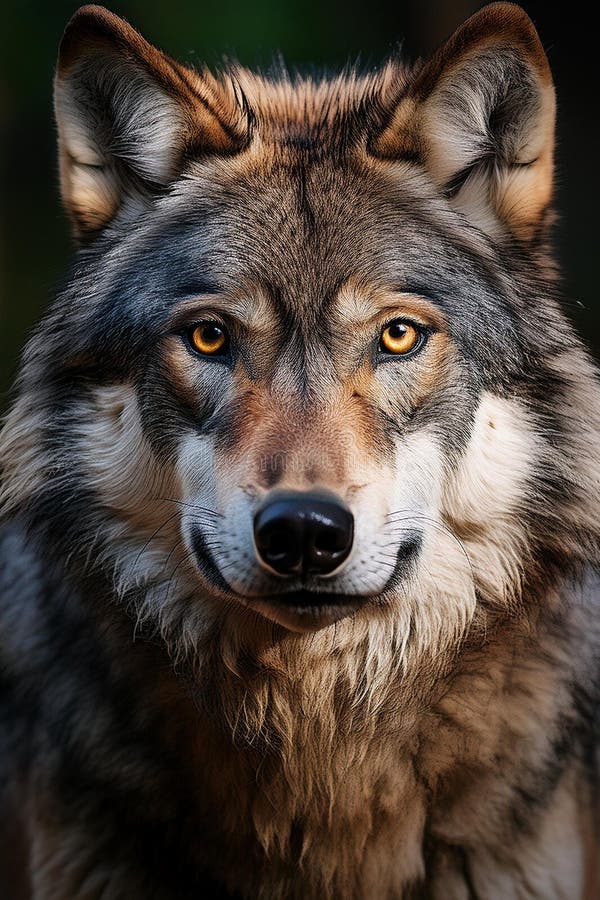 Wolf Portrait stock illustration. Illustration of look - 347675622