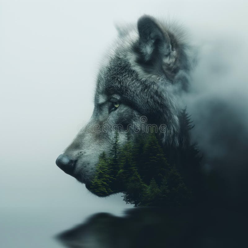 Wolf Wallpaper. Wolf Poster Stock Illustration - Illustration of ...