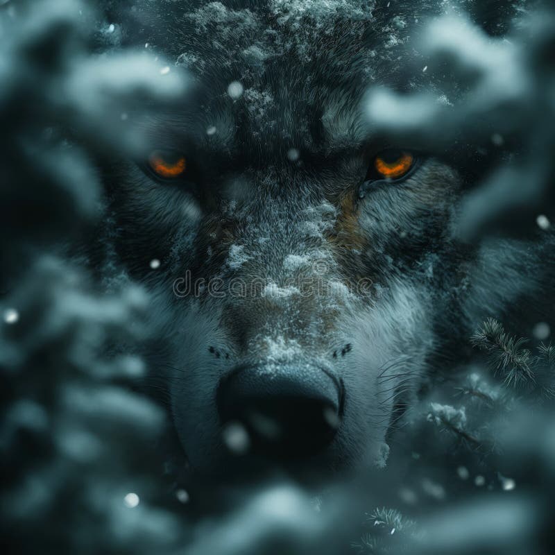 Wolf Wallpaper. Wolf Poster Stock Illustration - Illustration of ...
