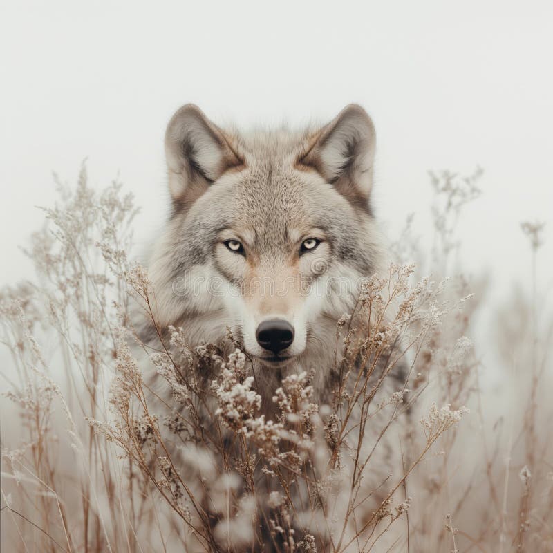 Wolf Wallpaper. Wolf Poster Stock Illustration - Illustration of space ...