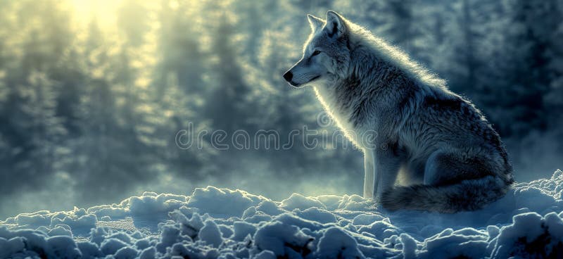 Wolf Wallpaper. Wolf Poster Stock Illustration - Illustration of ...