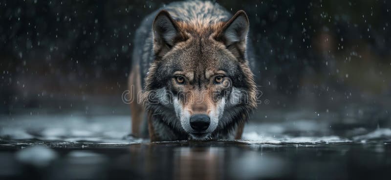 Wolf Wallpaper. Wolf Poster Stock Illustration - Illustration of ...