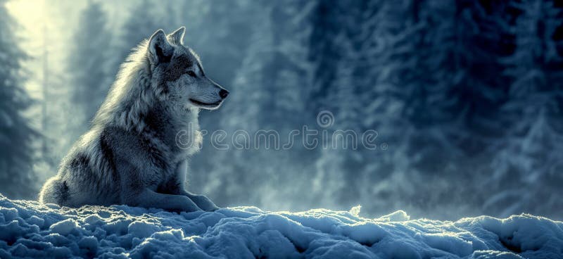 Wolf Wallpaper. Wolf Poster Stock Illustration - Illustration of nature ...
