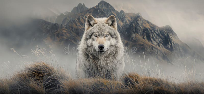Wolf Wallpaper. Wolf Poster Stock Illustration - Illustration of wolf ...