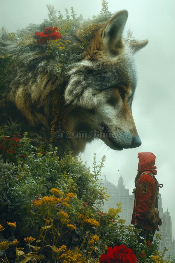 Wolf Wallpaper. Wolf Poster Stock Illustration - Illustration of animal ...