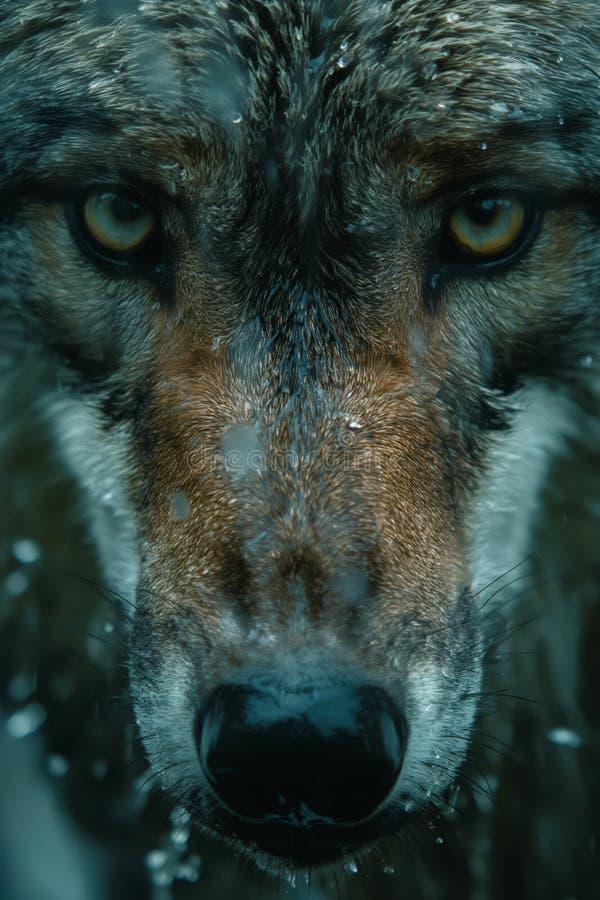 Wolf Poster Card Art Illustration Stock Illustration - Illustration of ...