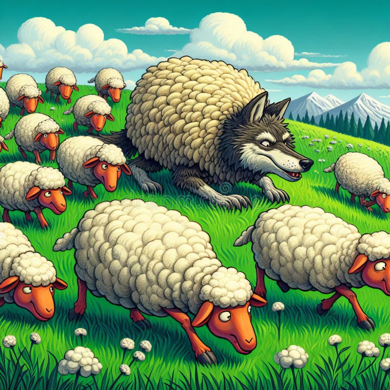 Wolf Pretending To Be A Sheep Concept Stock Image Image Of Evil Pretend 300102819