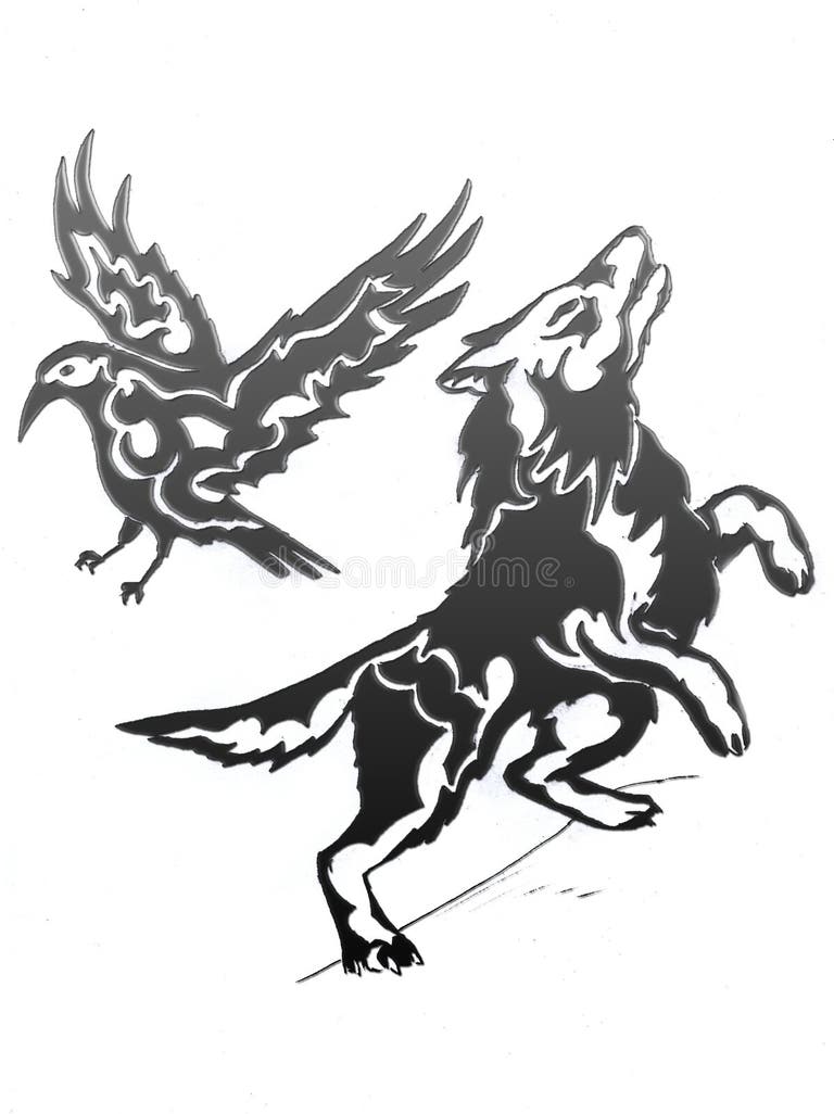 Wolf Raven Stock Illustrations – 279 Wolf Raven Stock Illustrations ...