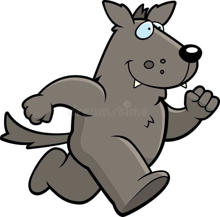 Cartoon Running Wolf Stock Illustrations – 985 Cartoon Running Wolf ...