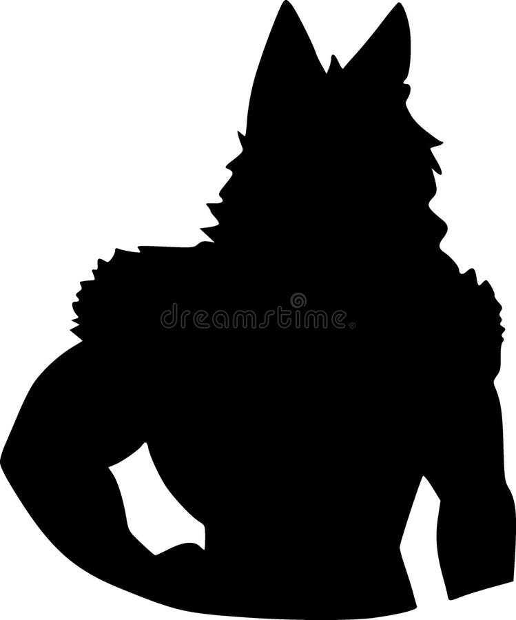 Wolf Shape. Web Icon Illustration Stock Illustration - Illustration of ...