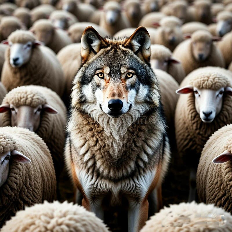 Lone Grey Wolf Standing by Tree Stock Photo - Image of grey, predator ...