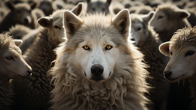 A Wolf among Dozens of Sheep - a Wolf in Sheep S Clothing - Generative ...