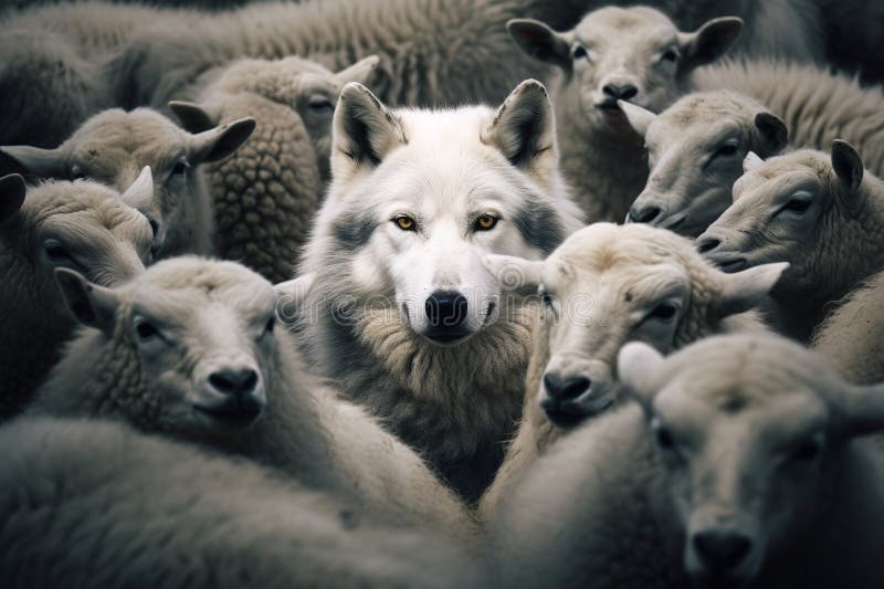 Wolf in Sheep S Clothing. Generative AI Stock Illustration ...