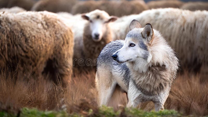A Predator among Sheep. a Wolf in Sheep S Clothing, a Wolf among a ...