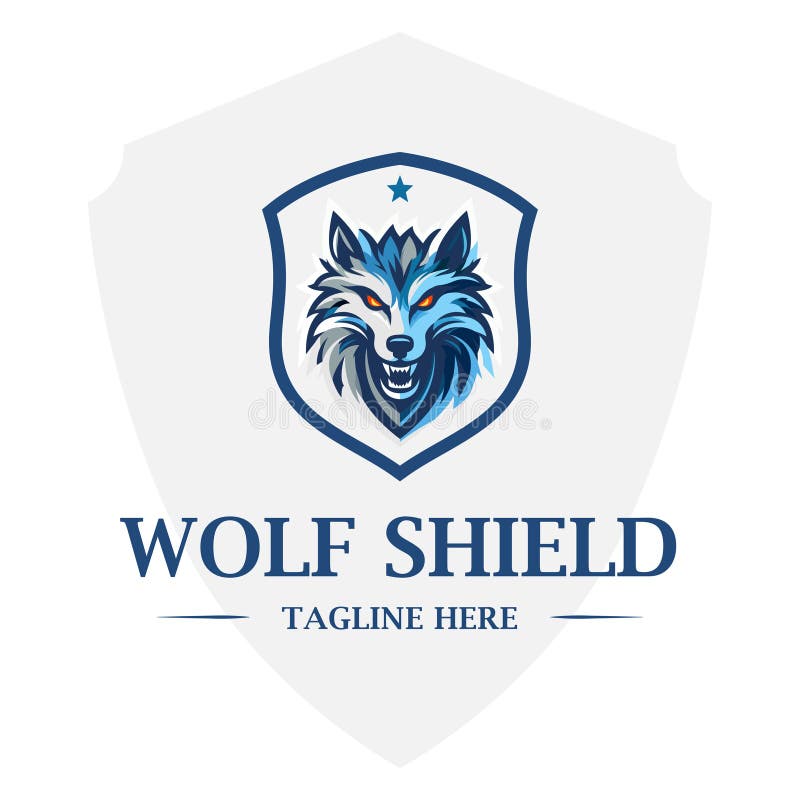 Wolf Shield Club Logo Vector Template Stock Illustration - Illustration ...