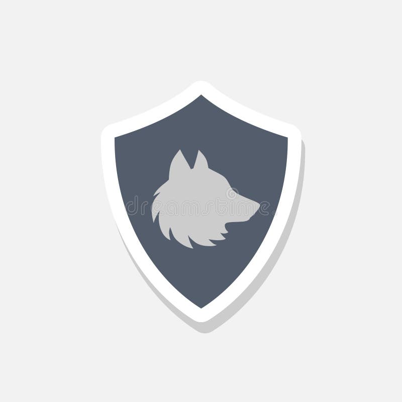 Wolf shield Logo template stock vector. Illustration of elegant - 104350083