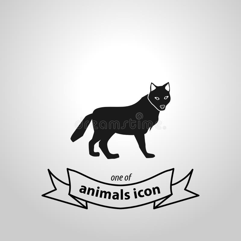 Wolf Sign. Wolf Isolated Simple Icon Stock Vector - Illustration of ...
