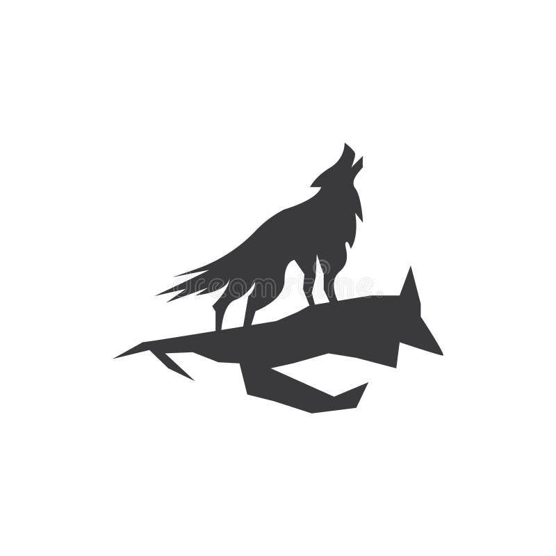 Wolf Silhouette Icon and Symbol Vector Template Illustration Stock ...