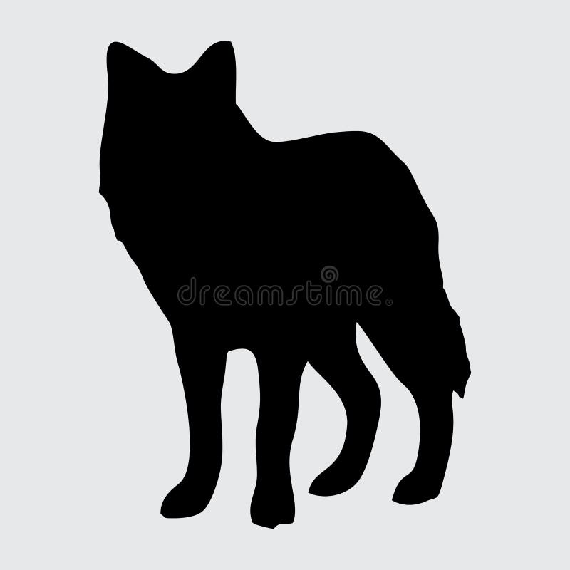 Wolf Silhouette, Wolf Isolated on White Background Stock Vector ...