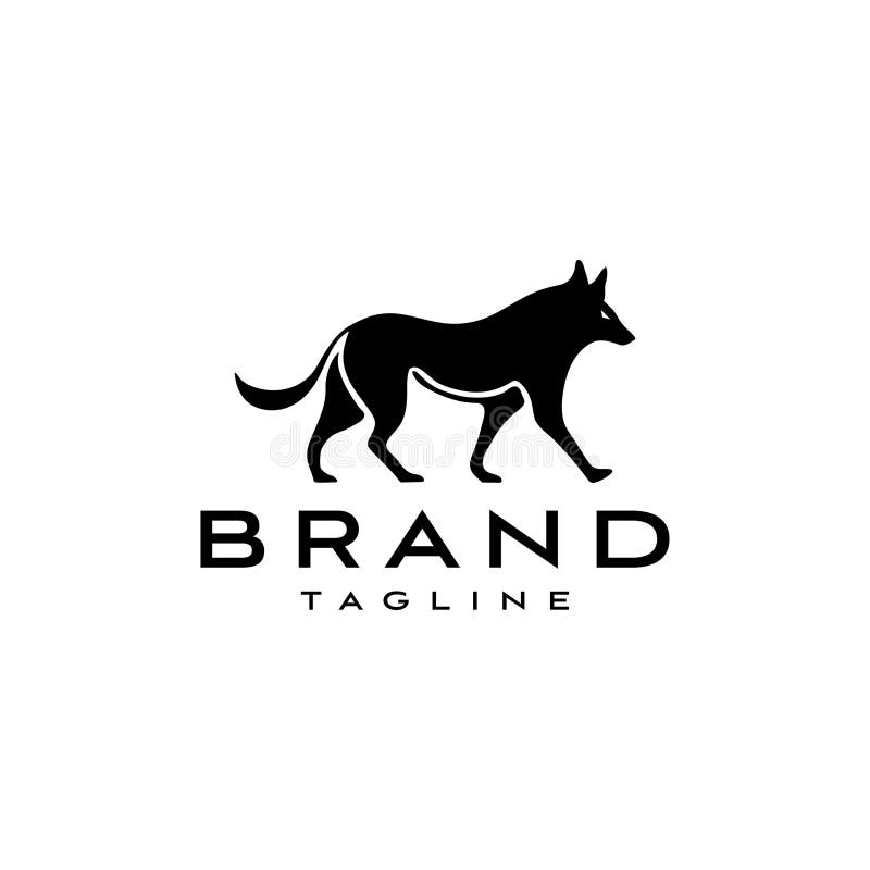 Wolf Silhouette Logo Design Stock Vector - Illustration of symbol ...